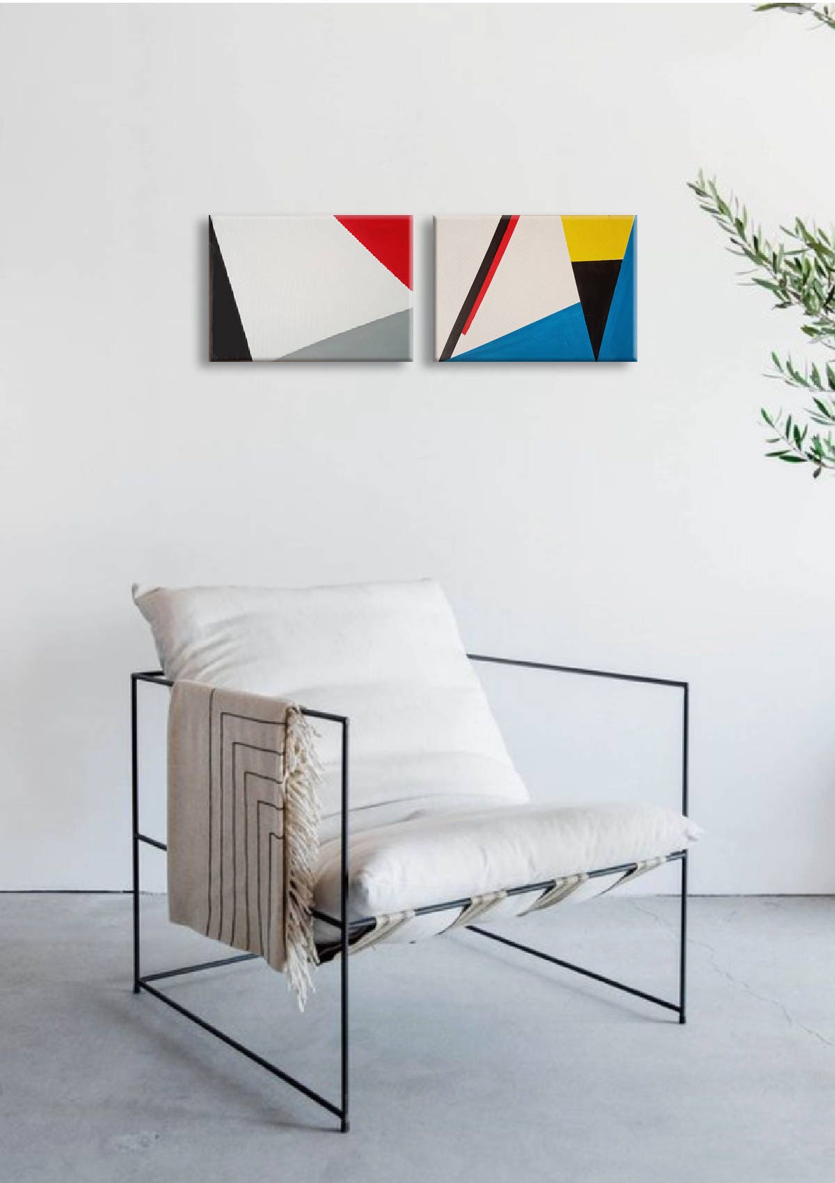 Painting Collection .abstract Painting geometrical Art convo - Etsy