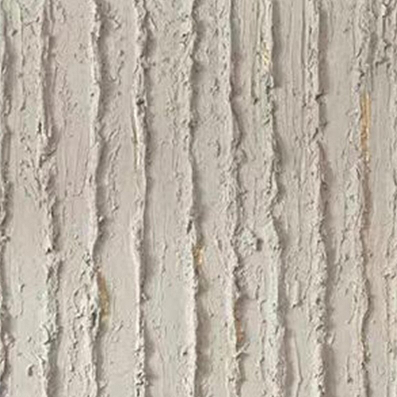 Textured Vertical Lines Abstract Oil Painting, Neutral Beige Tones ...