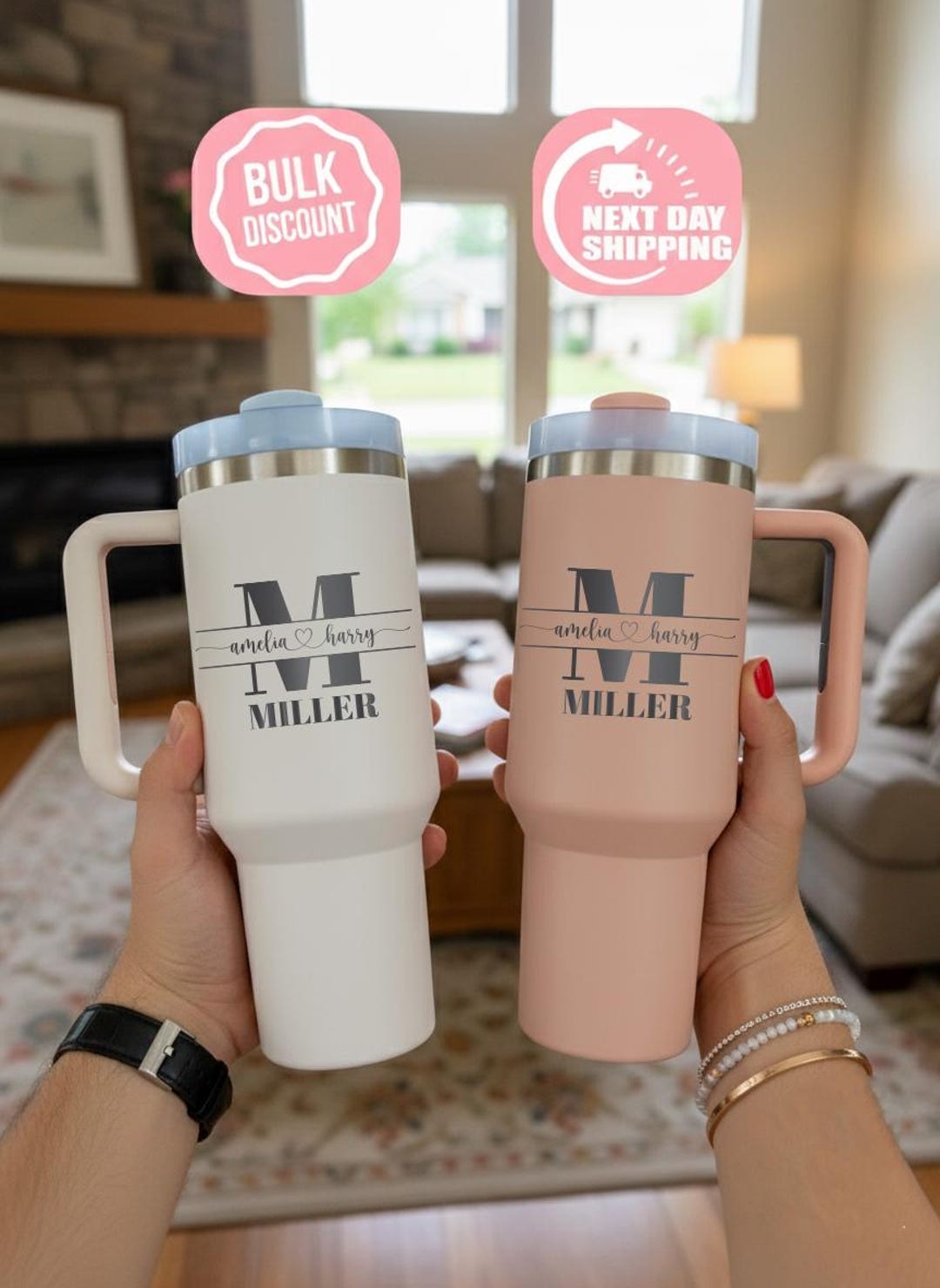 Custom Couple Name Tumble, Anniversary Couple Travel Mug, Christmas ...