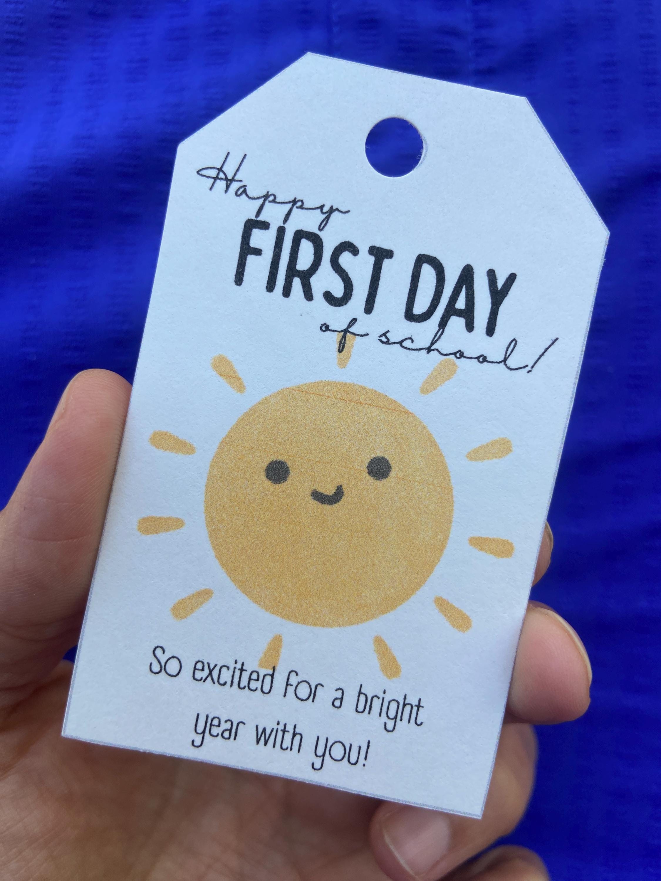 Happy First Day of School Tag, Instant Printable First Day of School ...