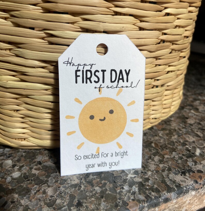 Happy First Day of School Tag, Instant Printable First Day of School ...