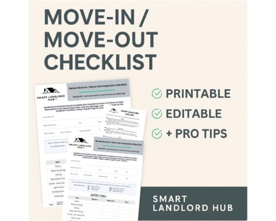 Rental Move-in/out Checklist: Landlord Inspection Form + Pro Tips ...