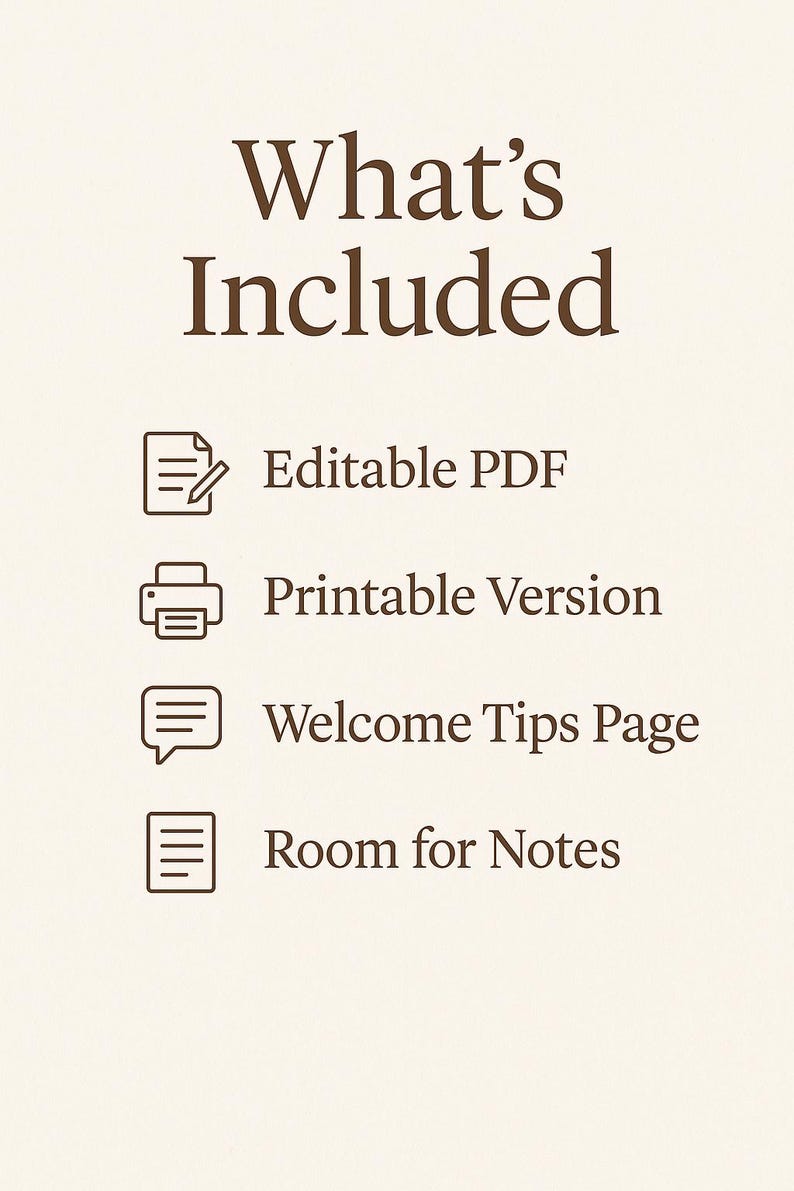 Tenant Welcome Packet: Fillable PDF, Move-in Checklist, Landlord ...