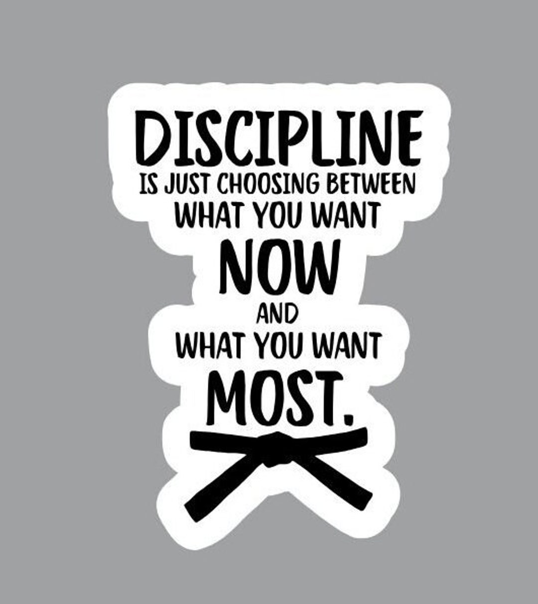 Karate Sticker, Taekwondo Decal, Motivational Sticker, Black Belt Decal ...