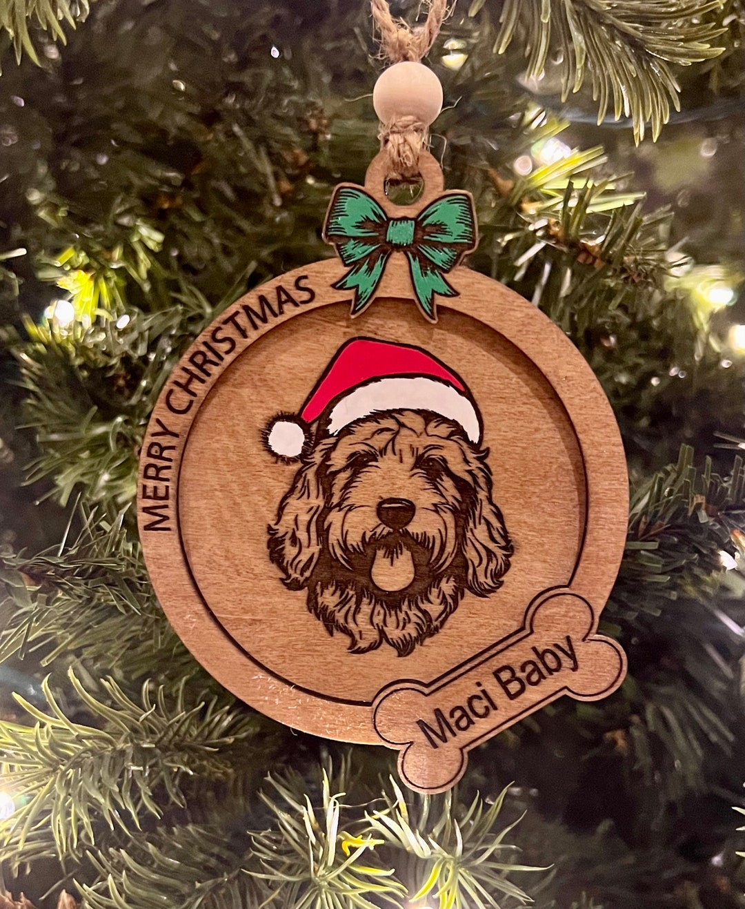 Personalized Dog Christmas Ornament, Dog Breed Gift, Custom Ornament ...