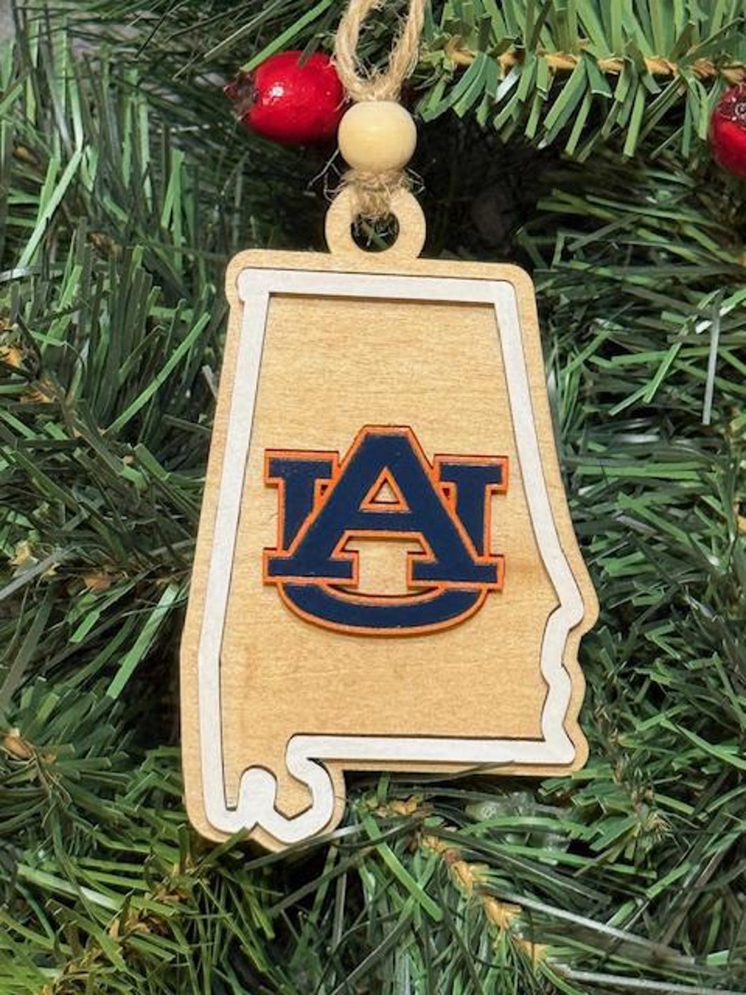 Alabama Shape College Logo Christmas Ornament - Etsy