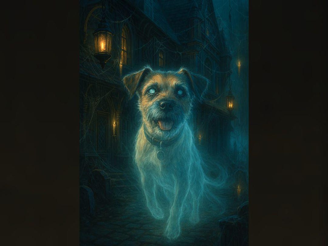 Spooky Halloween Pet Portrait Custom Dog or Cat in Witch Vampire or ...