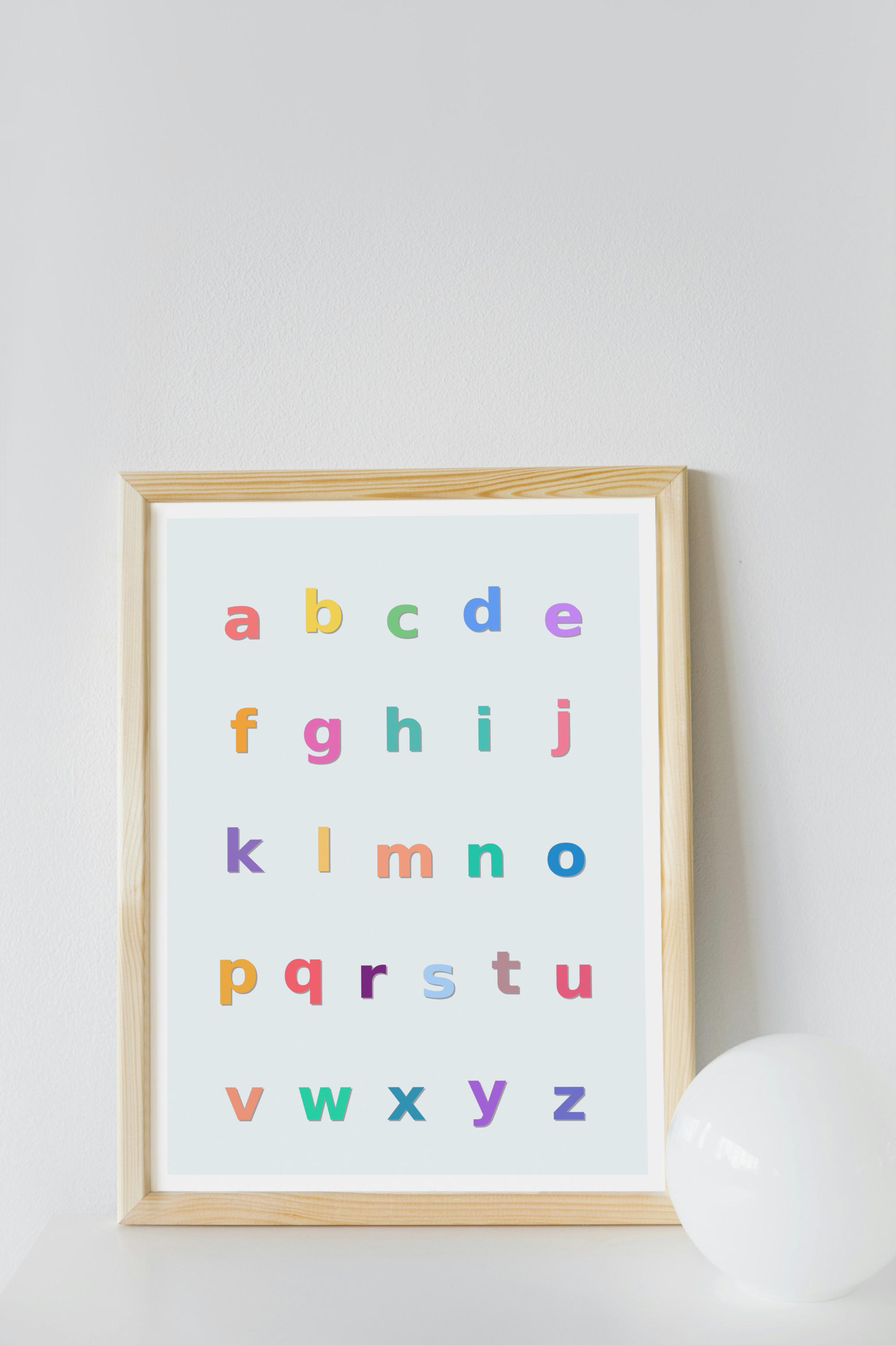 Lowercase Alphabet Poster - A3 Educational Poster - Bright Colors ...