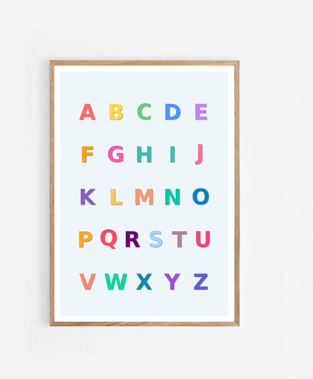 Colorful Alphabet Poster A3 – Educational Poster for Kids, Bedroom ...