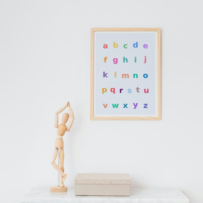 Lowercase Alphabet Poster - A3 Educational Poster - Bright Colors ...
