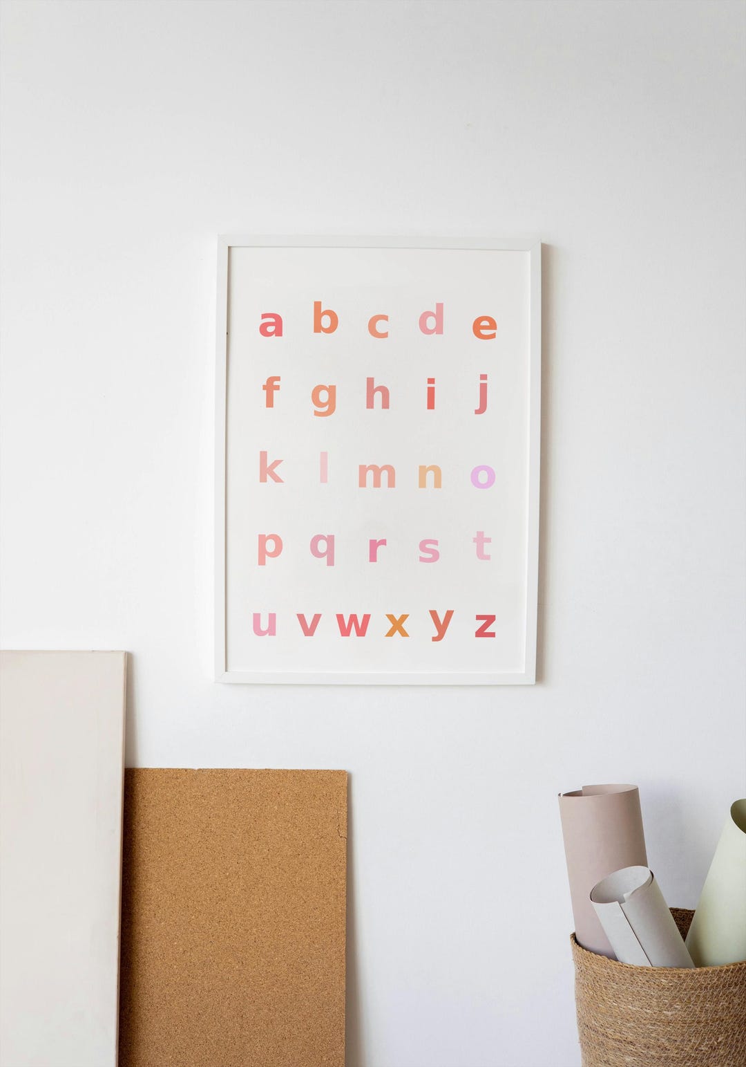 Lowercase Alphabet Poster – Educational Poster for Children – Warm ...