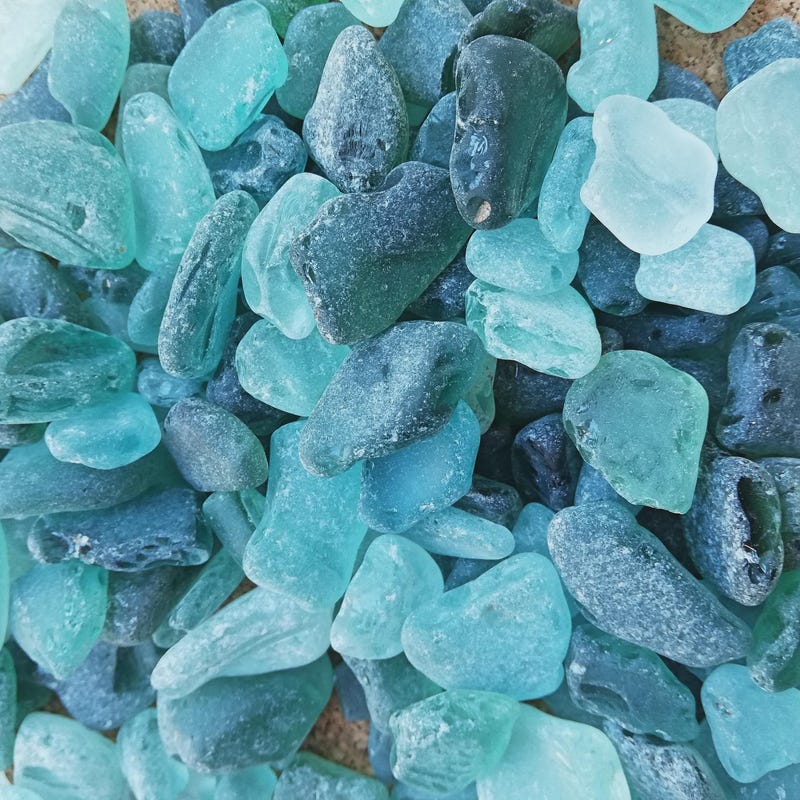 Turquoise Sea Glass - Etsy