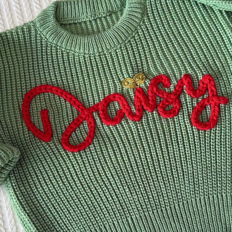 Suéter de punto personalizado con nombre de bebé: regalo para recién ...