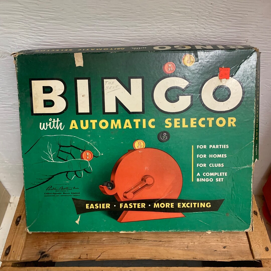 Vintage Parker Brothers BINGO Game Includes All Bingo Numbers, 47 Bingo ...