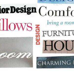 70+ Collage Words From Magazines -home Decor, Renovation, Decorating ...