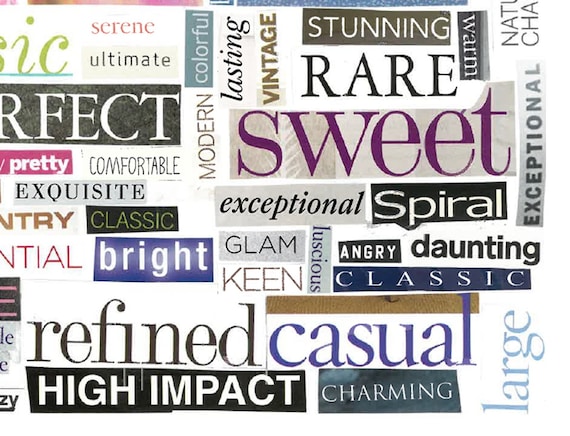 Adjective Word Collage