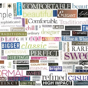 Magazine Adjective Collage: Vision Board Printable (digital Download ...