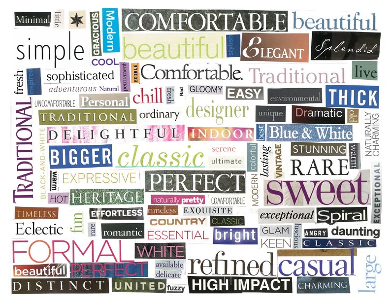 Magazine Adjective Collage: Vision Board Printable (digital Download ...