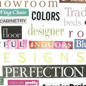 70+ Collage Words From Magazines -home Decor, Renovation, Decorating ...