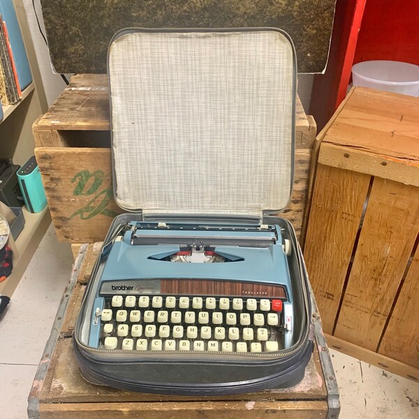 Blue Typewriter - Etsy