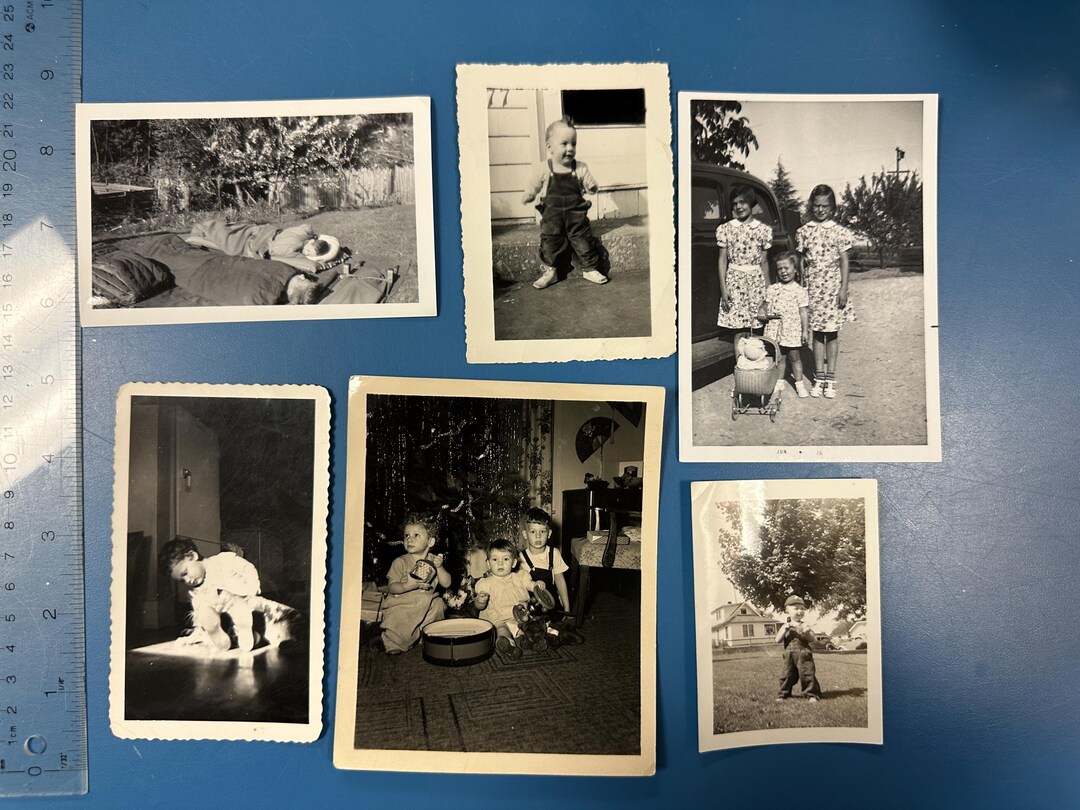 Lot of 5 Vintage Photos of Children Playing 1950s 1940s Authentic ...