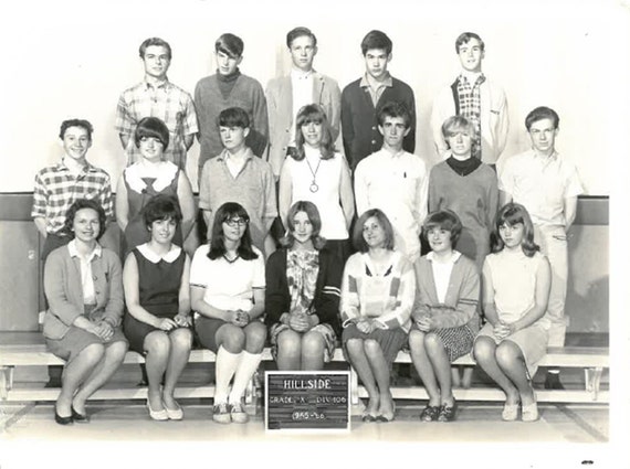 Black and White Class Photo 1965 & Names Digital Vintage - Etsy