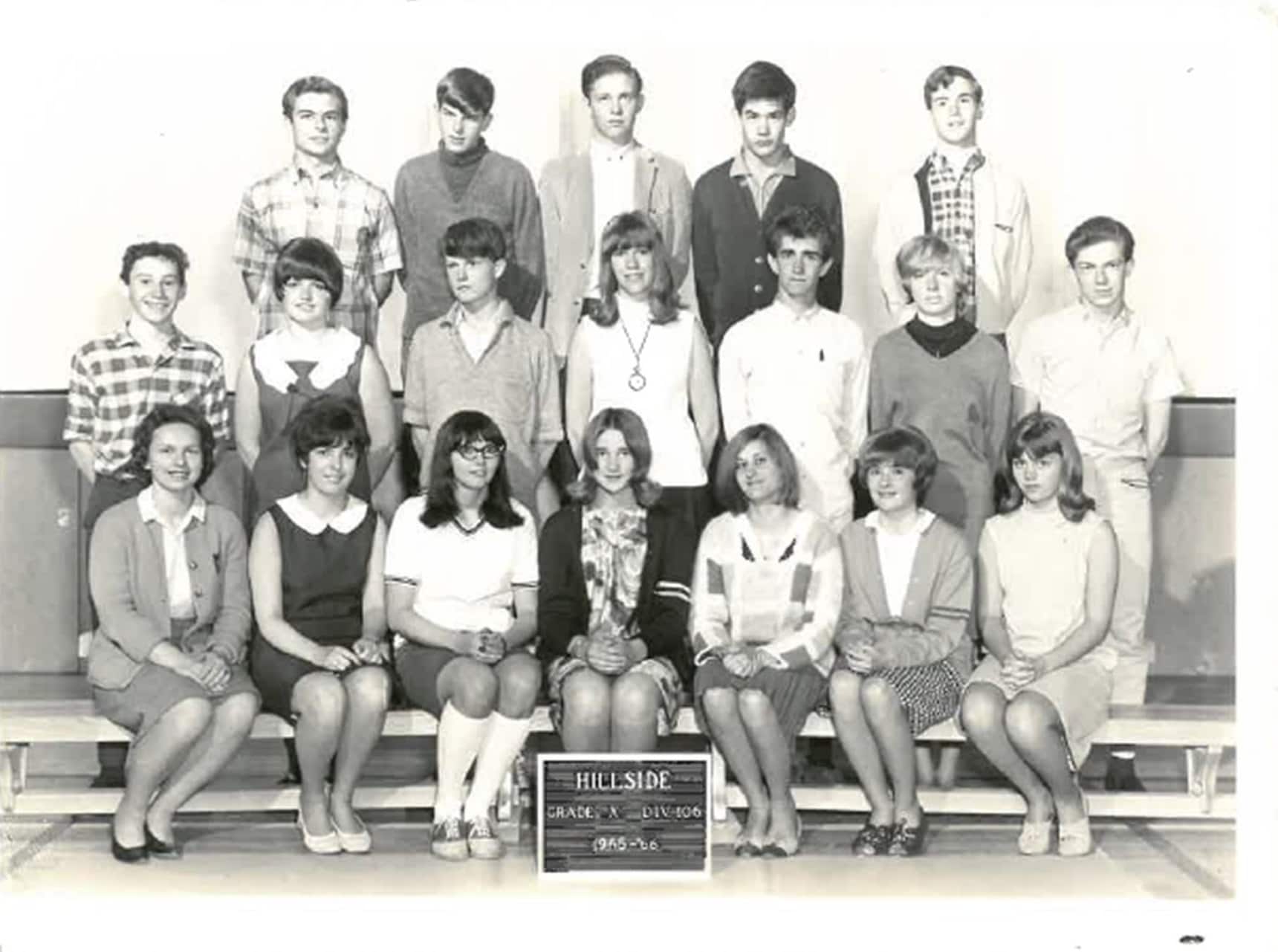 Black and White Class Photo 1965 & Names - Digital Vintage School, Teenagers, Teacher, Decoupage ...