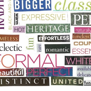Magazine Adjective Collage: Vision Board Printable (digital Download ...