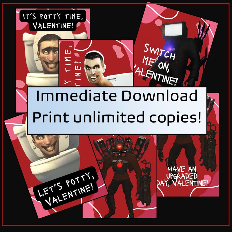 Skibidi Toilet Cards - Etsy