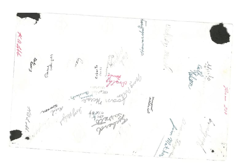 Black and White Class Photo 1940s & Signatures Digital Vintage School ...