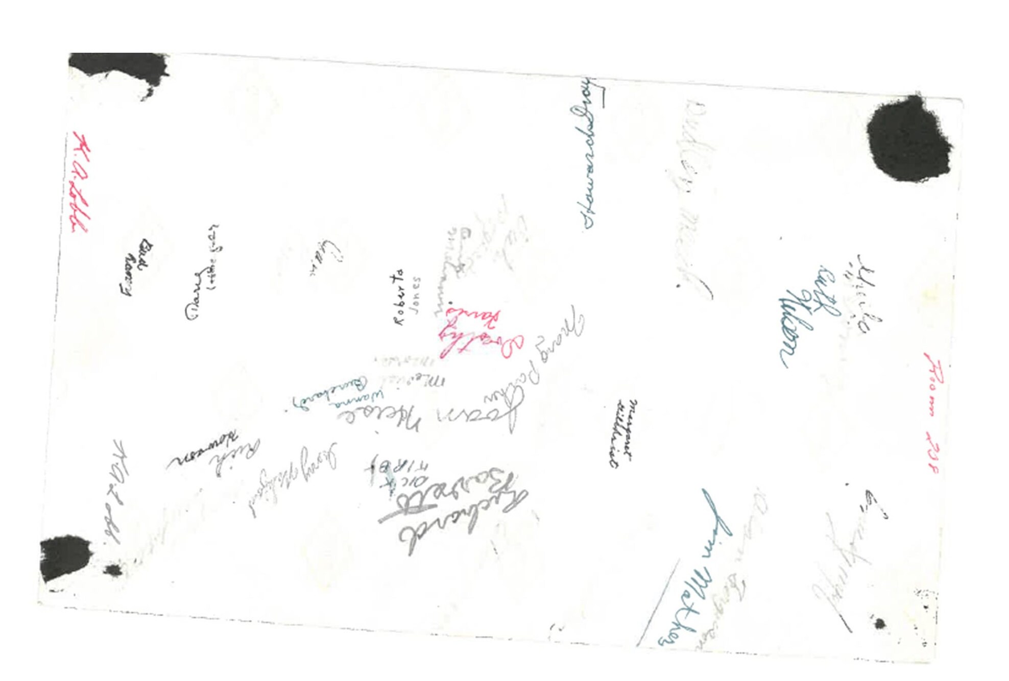 Black and White Class Photo 1940s & Signatures Digital Vintage School ...