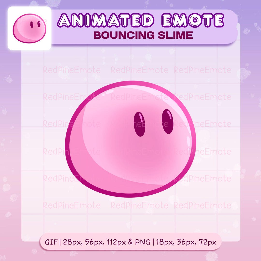 Animated Jump Slime Emote, Pink Mochi Emote Discord, Jelly Twitch ...
