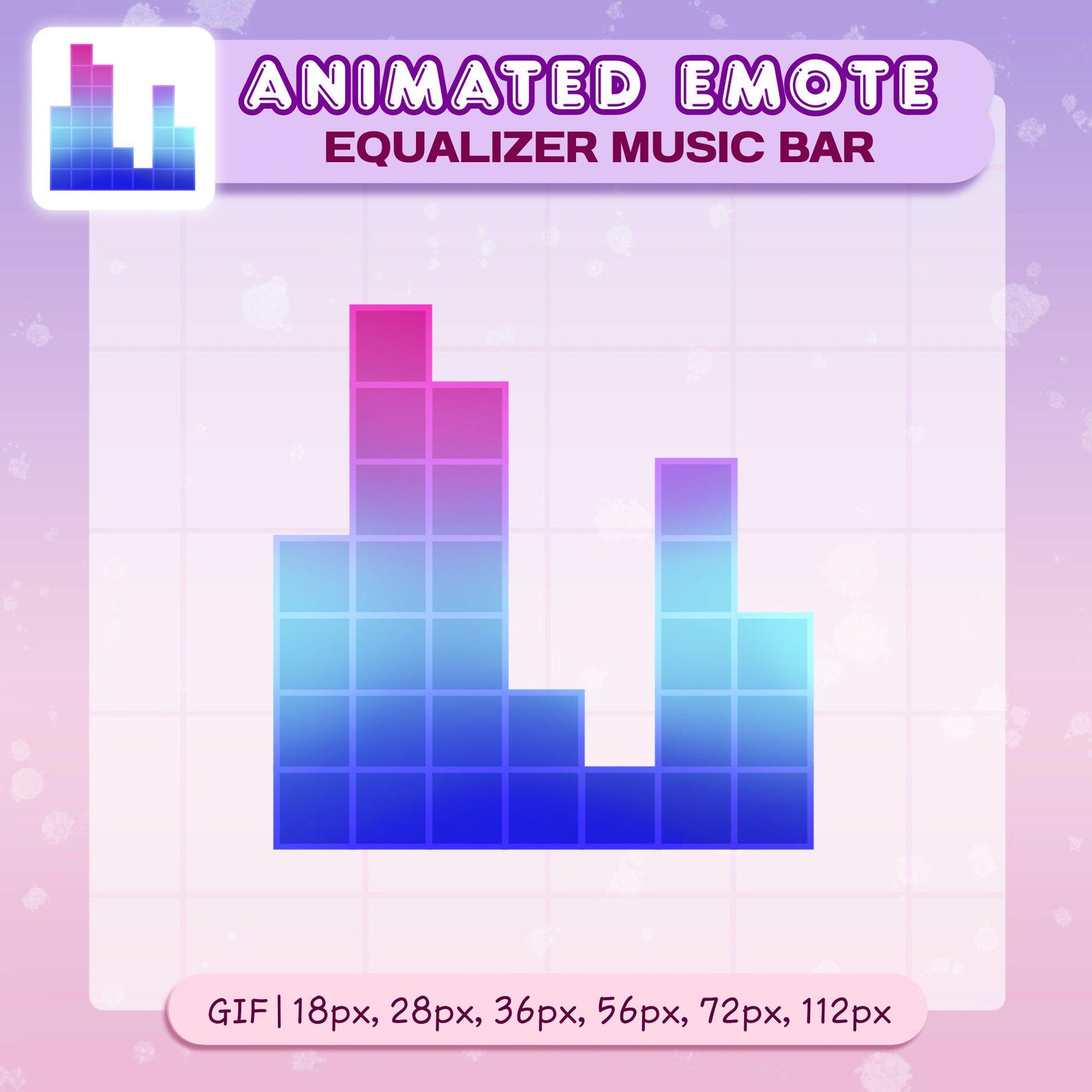 Animated Equalizer Emote, DJ Music Bar Emote Discord, Dance Twitch ...