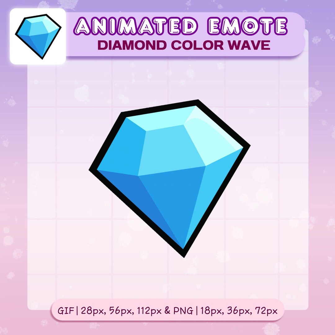 Animated Blink Blue Diamond Emotes, Gaming Discord Stream (GIF), VIP ...