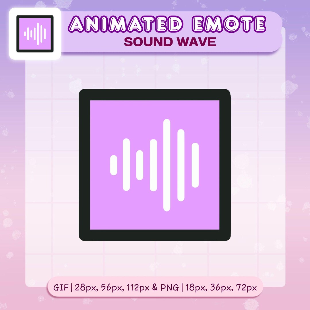 Animated Sound Wave Emote, DJ Music Bar Emote Discord, Audio Wave ...