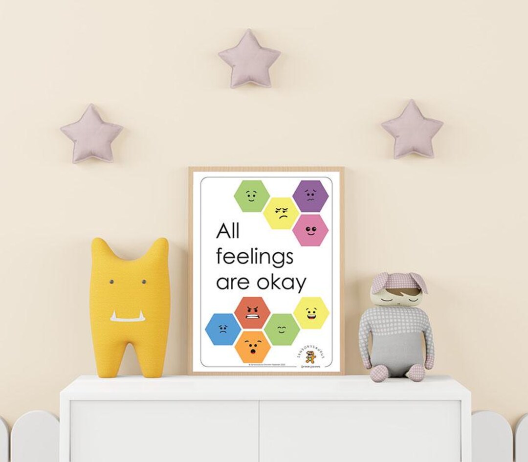 All Feelings Are Okay Poster - Etsy