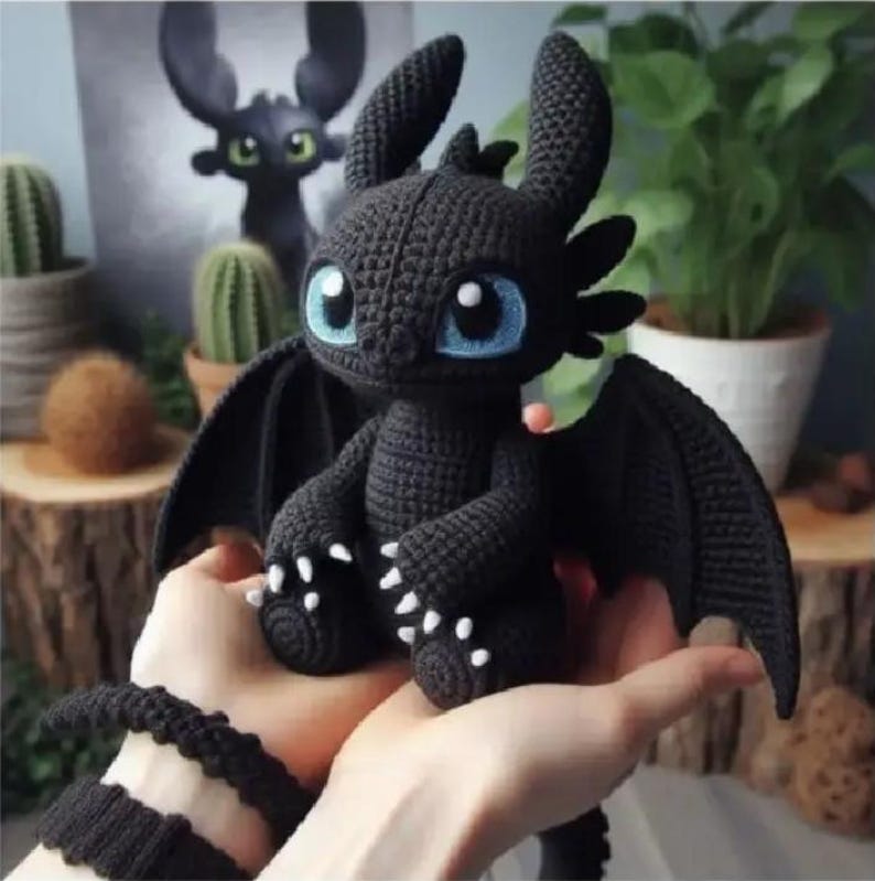 Amigurumi Toothless Dragon Crochet Pattern – Cute Soft Toy PDF ...