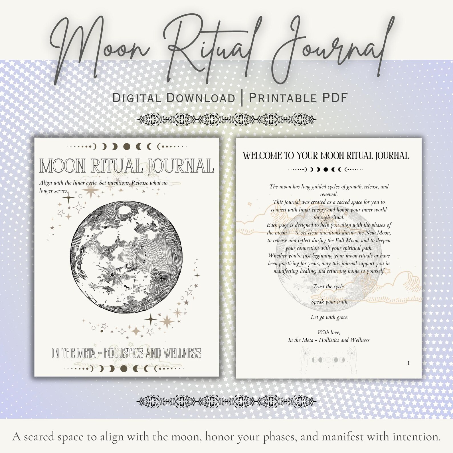 Moon Ritual Journal: Lunar Phase Guide & Manifestation Prompts (digital ...