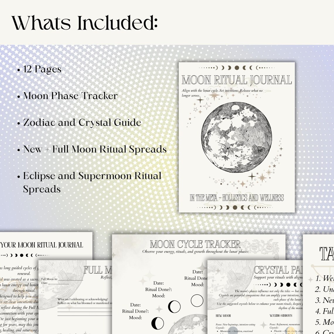 Moon Ritual Journal: Lunar Phase Guide & Manifestation Prompts (digital ...
