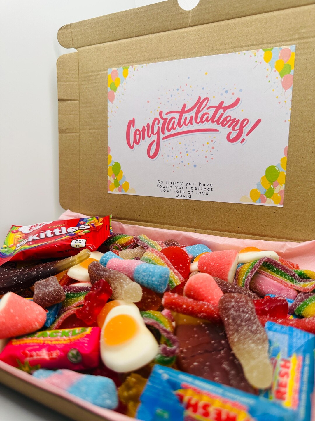 Congratulations Sweets Letterbox Gift Box: Pick and Mix Treat (250g ...