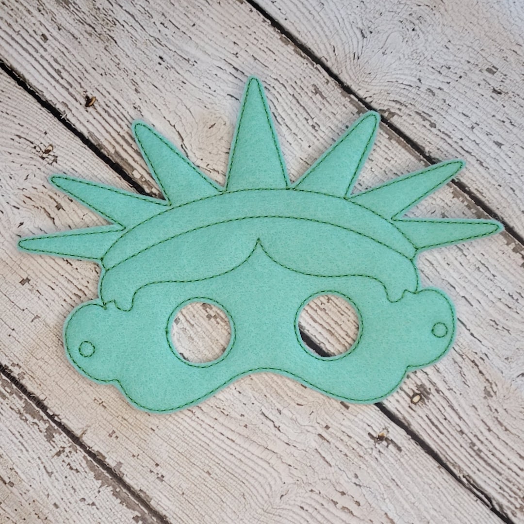Lady Liberty Inspired Felt Mask for Kids - Celebrate Halloween in Style ...