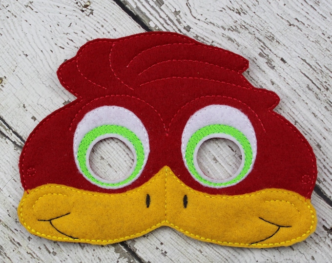 Woodpecker Mask, Woodland Animal Mask, Woody Bird Mask, Photo Prop ...