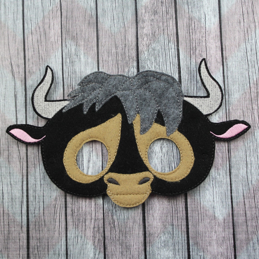 Black Bull Mask, Bull Adult Mask, Friendly Bull, Ferdinand Kid Mask ...