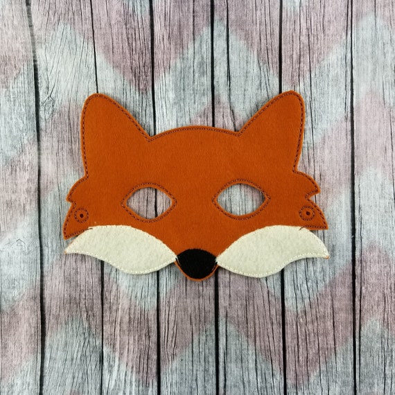 Red Fox mask woodland animal photo prop dress up | Etsy