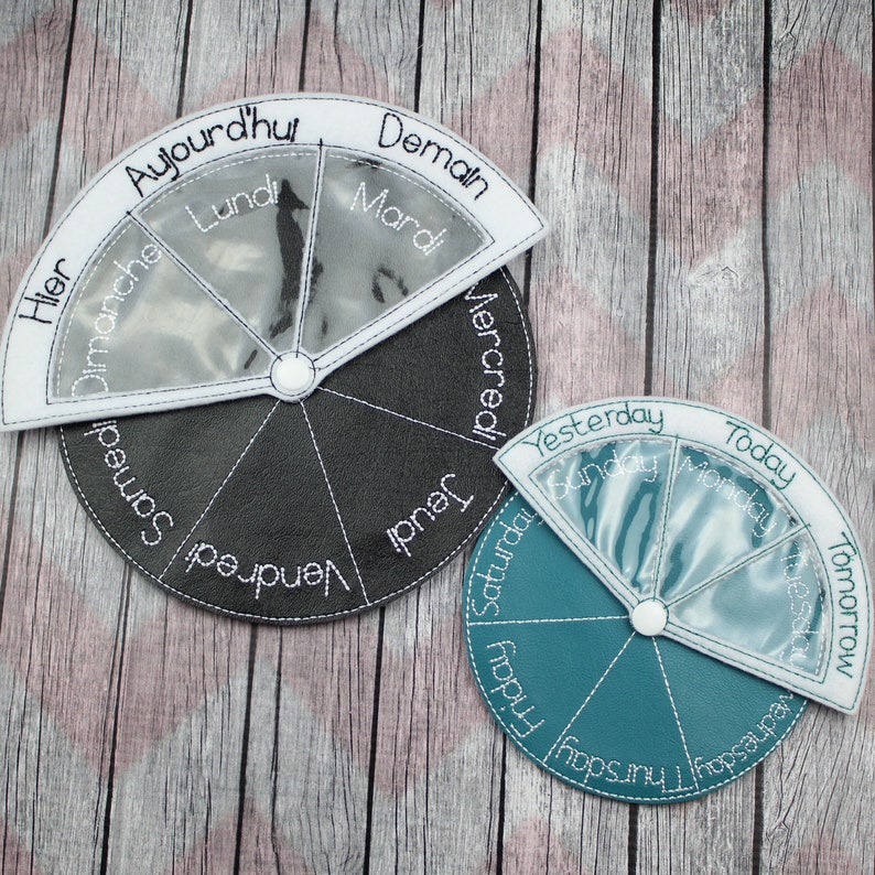 Days of the Week Wheel Today Tomorrow Yesterday Wheel | Etsy