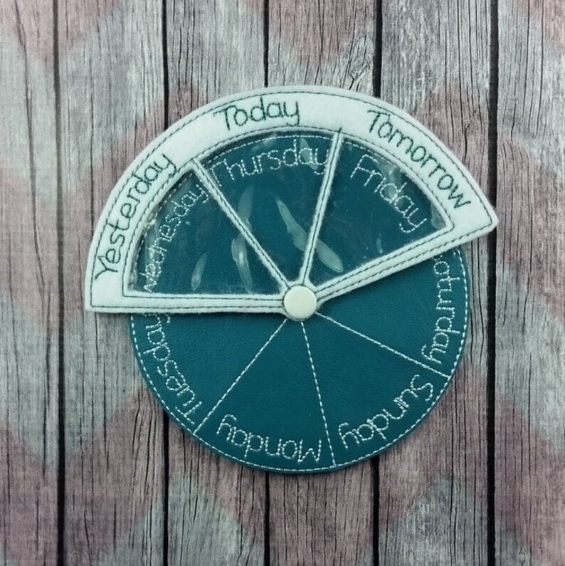 Days of the Week Wheel Today Tomorrow Yesterday Wheel | Etsy