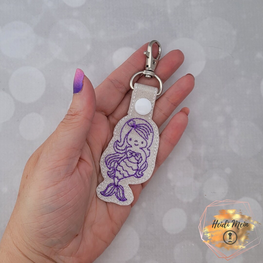 Under the Sea Mermaid Snap Tab Keychain - Handcrafted With Marine Vinyl ...