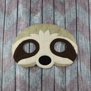 Sloth Felt Mask, Rain Forest Creature Mask, Children's Face Mask, Zoo ...