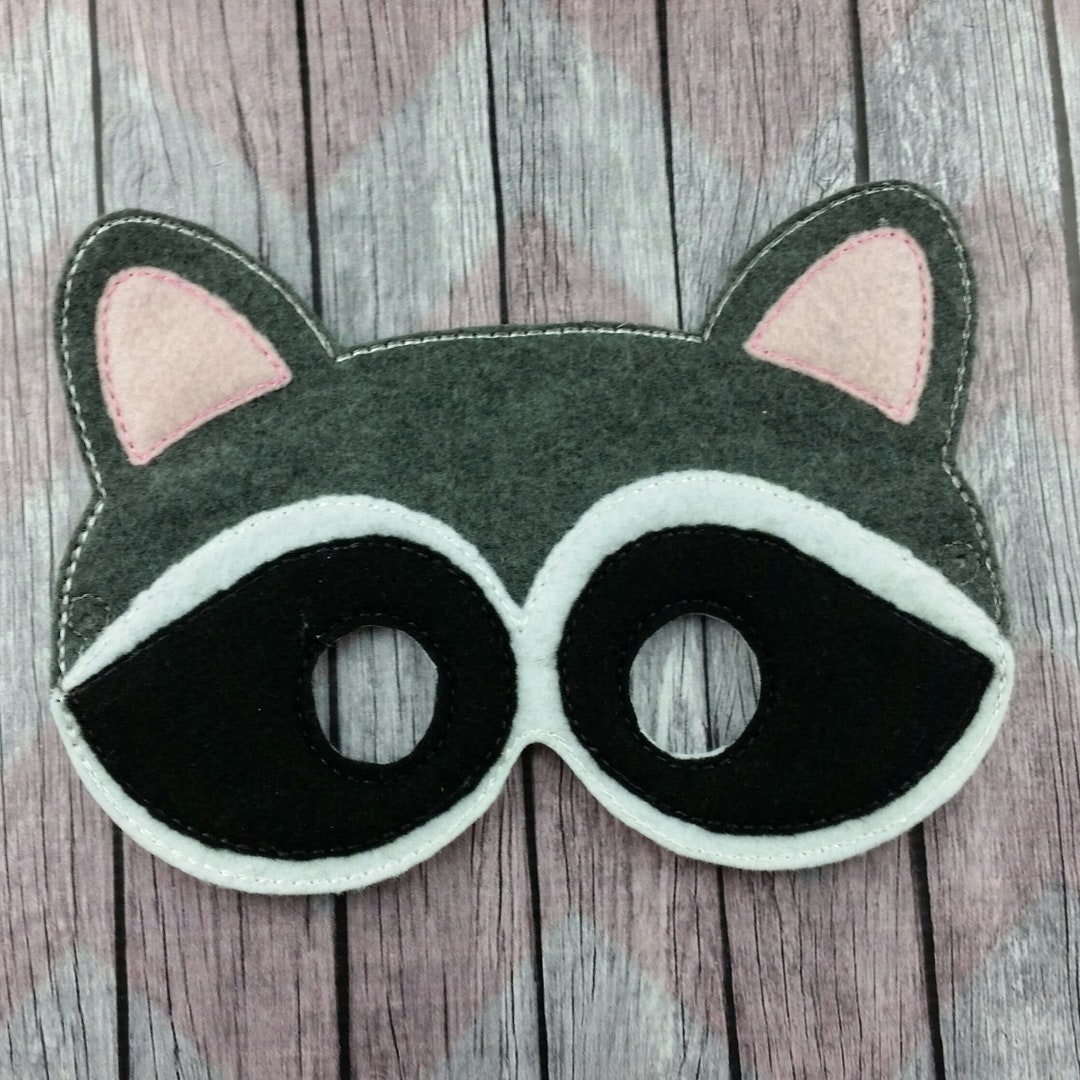 Raccoon Face Mask, Woodland Animal, Photo Prop, Dress Up, Pretend Play ...
