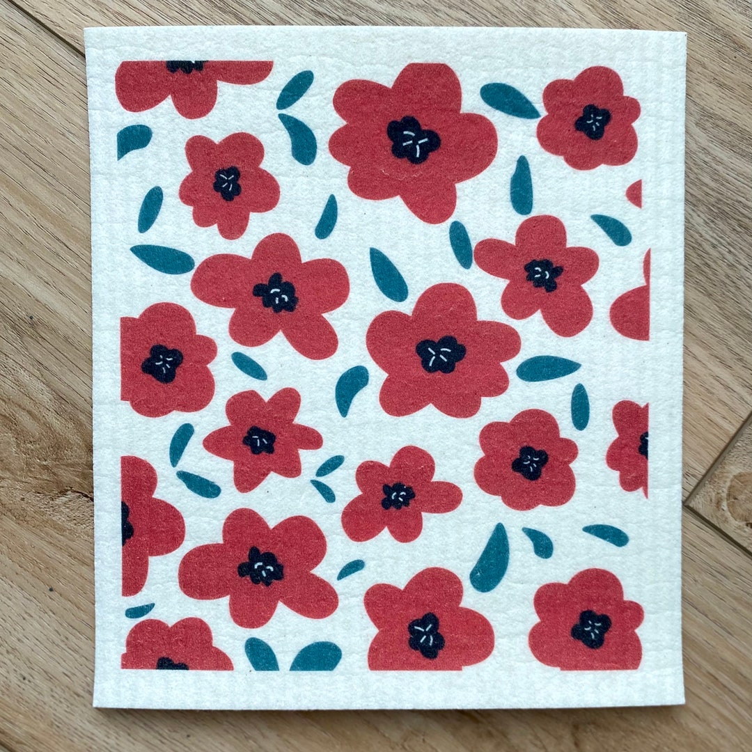 Swedish Dishcloth - Poppy - Etsy